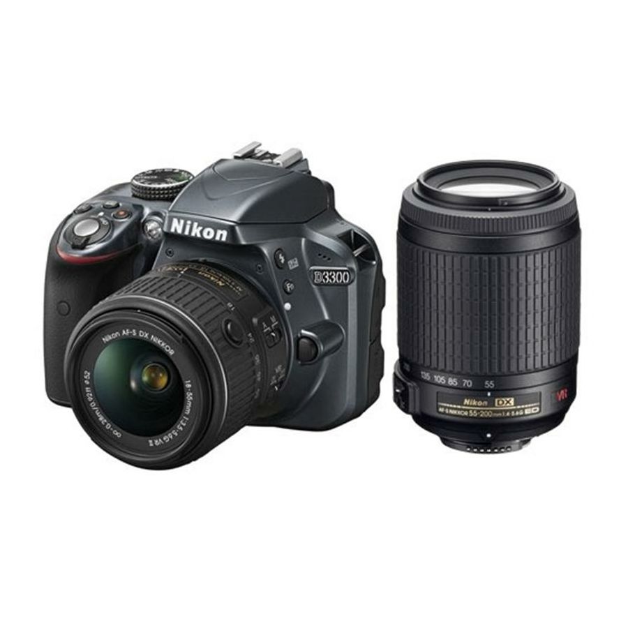 Nikon D3300 kit 18–55mm VRII + 55-200VRII
